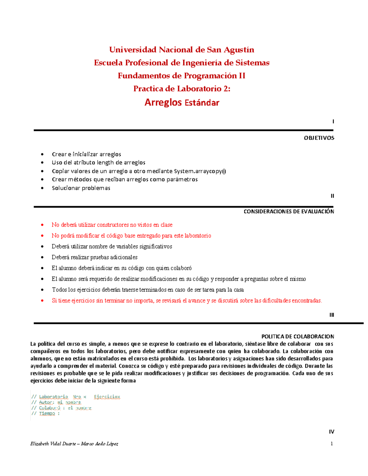 Practica de Laboratorio 2 Arreglos 2020 - Warning: TT: undefined function: 32 Warning: TT ...