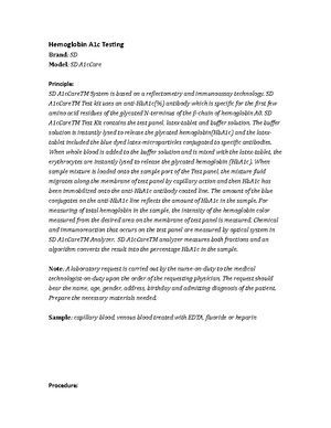SOP-TSH - Standard operating procedure for conducting TSH tests ...