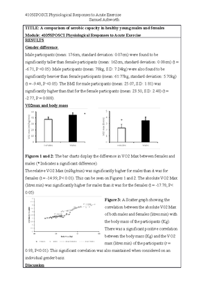 VO2 Max Lab Report - Grade: A+ - VO2 Max Lab Report Lab 23 October 2018 ...