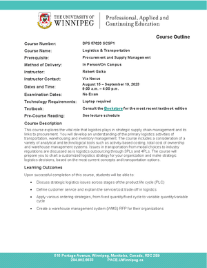 M3 - Candidate's Manual V - Supply Chain Management Professional (SCMP ...