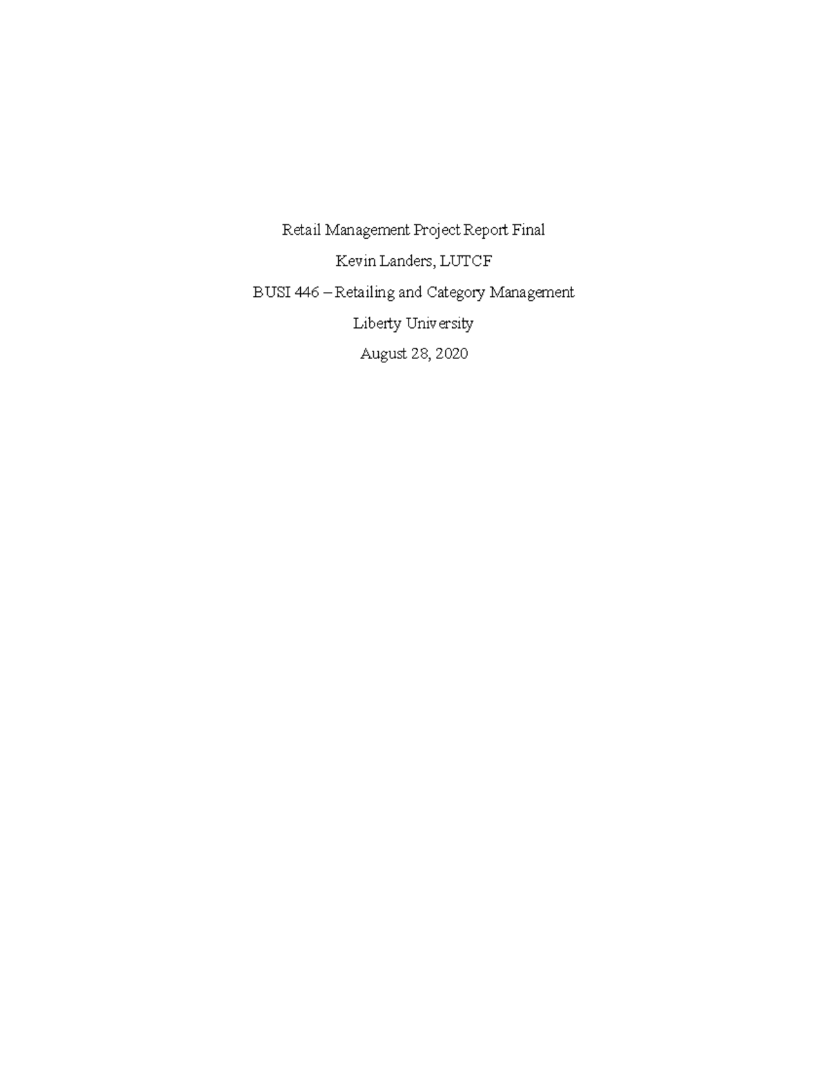 Retail Management Project Final - Retail Management Project Report ...