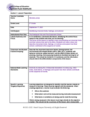 ELM-361 Science Lesson PLan MJ - LESSON PLAN TEMPLATE Section 1: Lesson ...