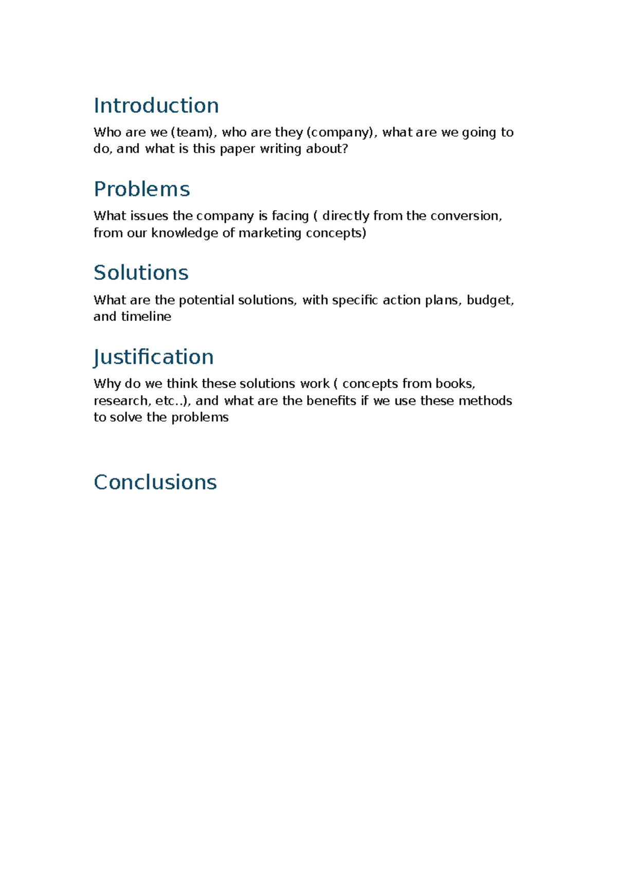 Appropriate proposal - structure of assignment - Introduction Who are ...