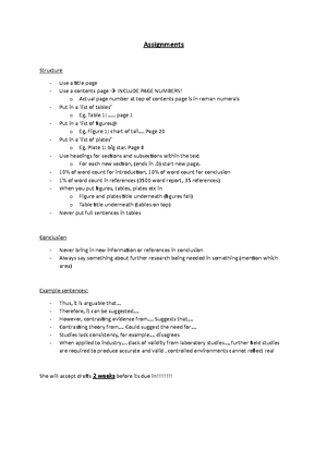 REFERENCE GUIDE + FORMATTING GUIDE - Assignment Formatting Body of text ...