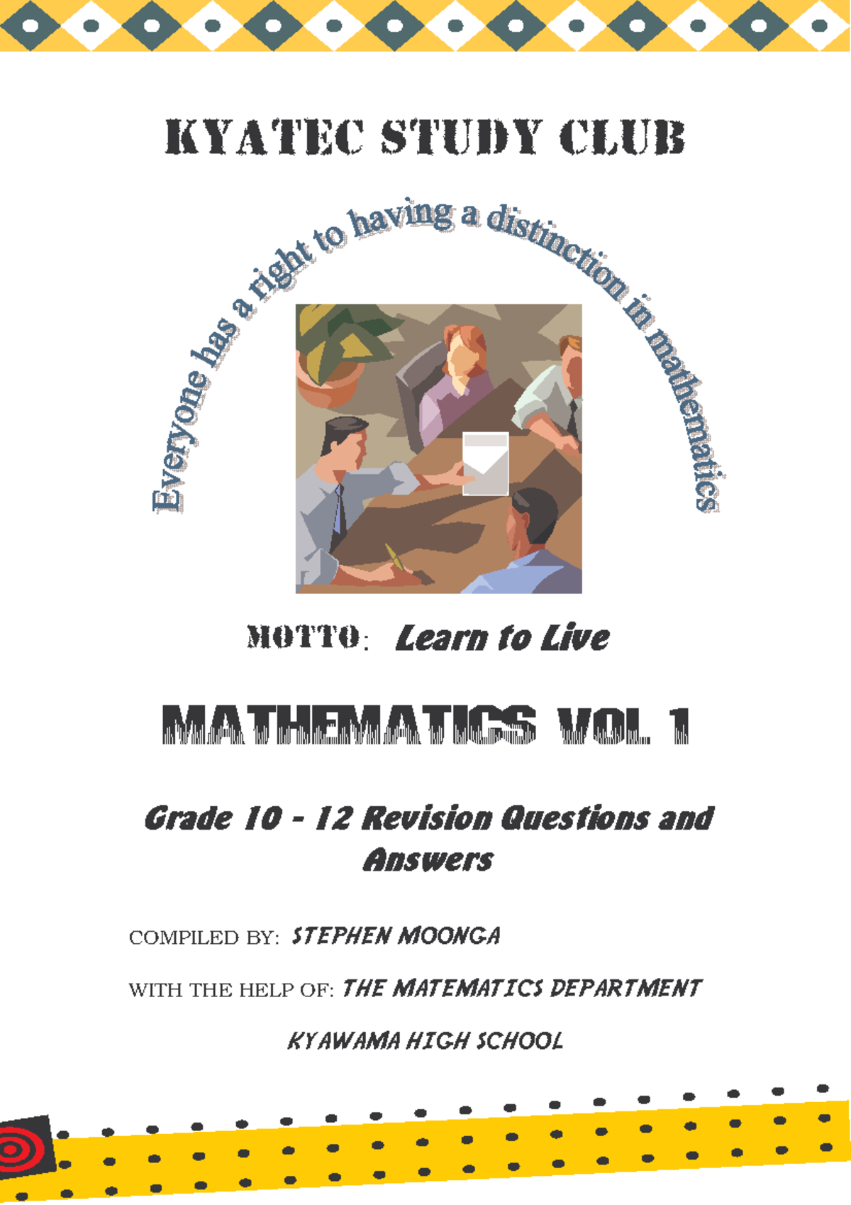 Grade 10 12 Mathematics Revision Pamphlet Vol1 - : - Studocu