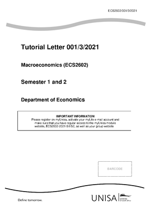 Un Jusfied Totorial letter unisa 2021 - PVL3704/10 1/3/20 21 Tutorial ...
