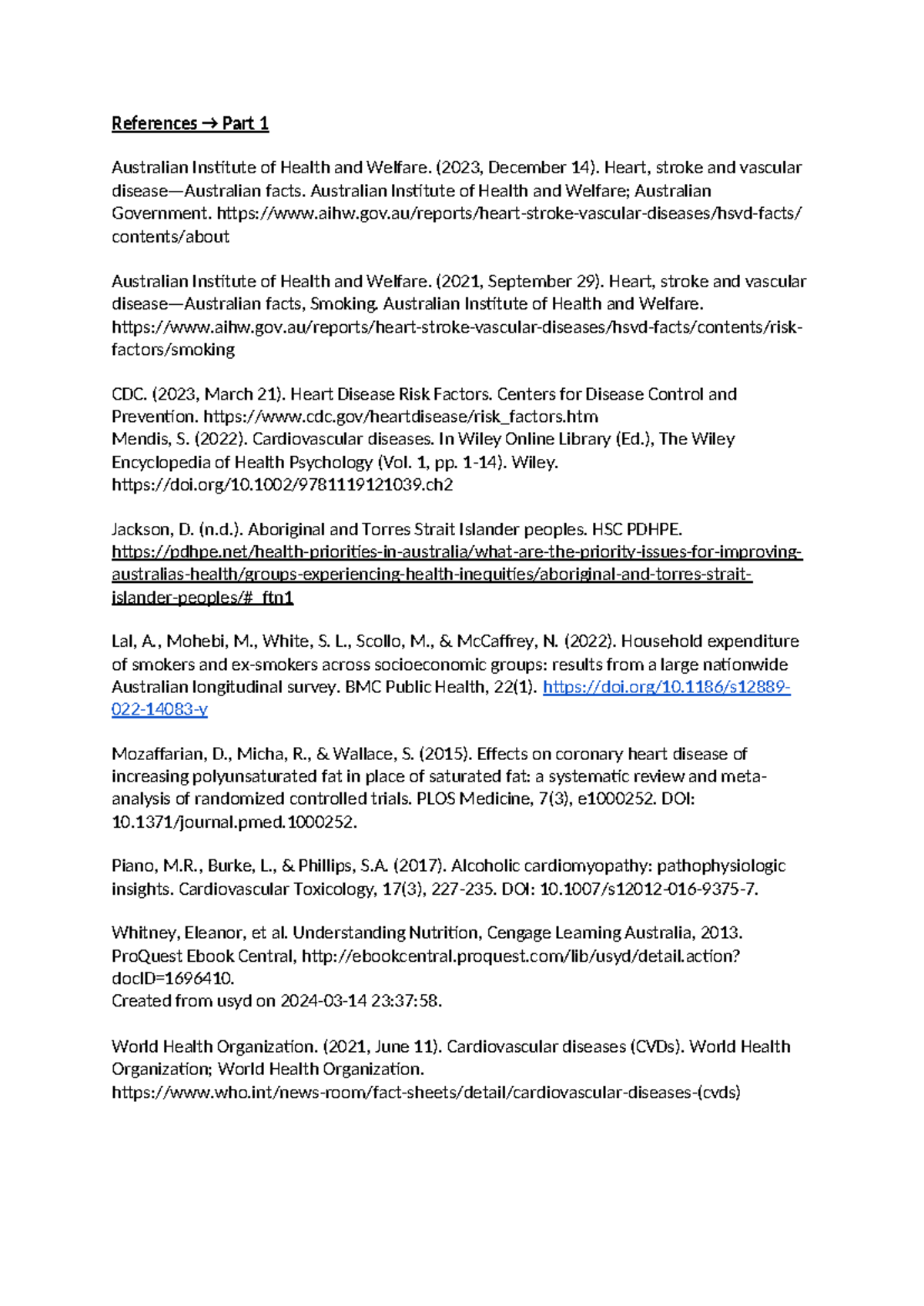 Nutrition References - References → Part 1 Australian Institute of ...