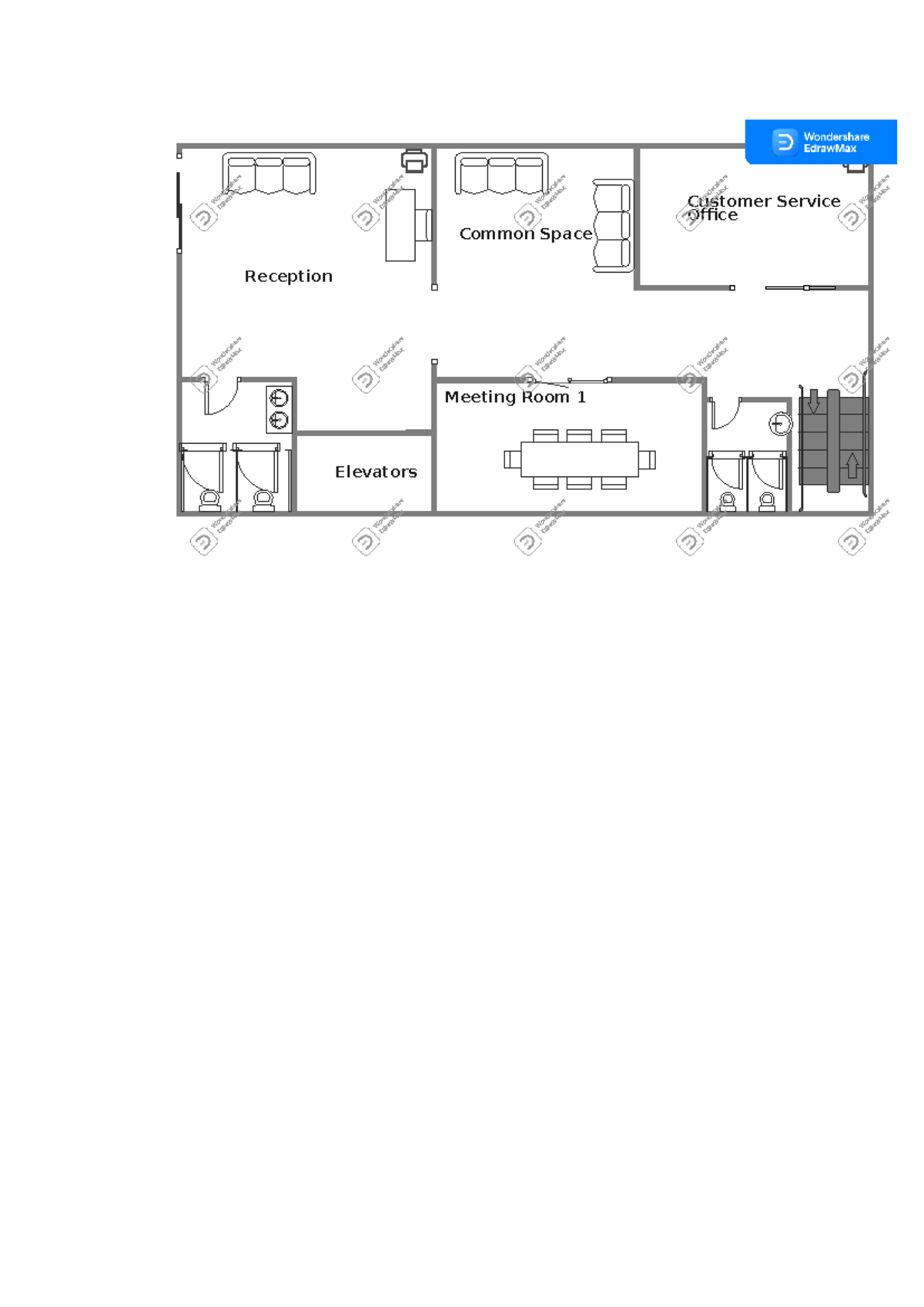 Building Core Plan - 2023T1 - Elevators Reception Meeting Room 1 ...