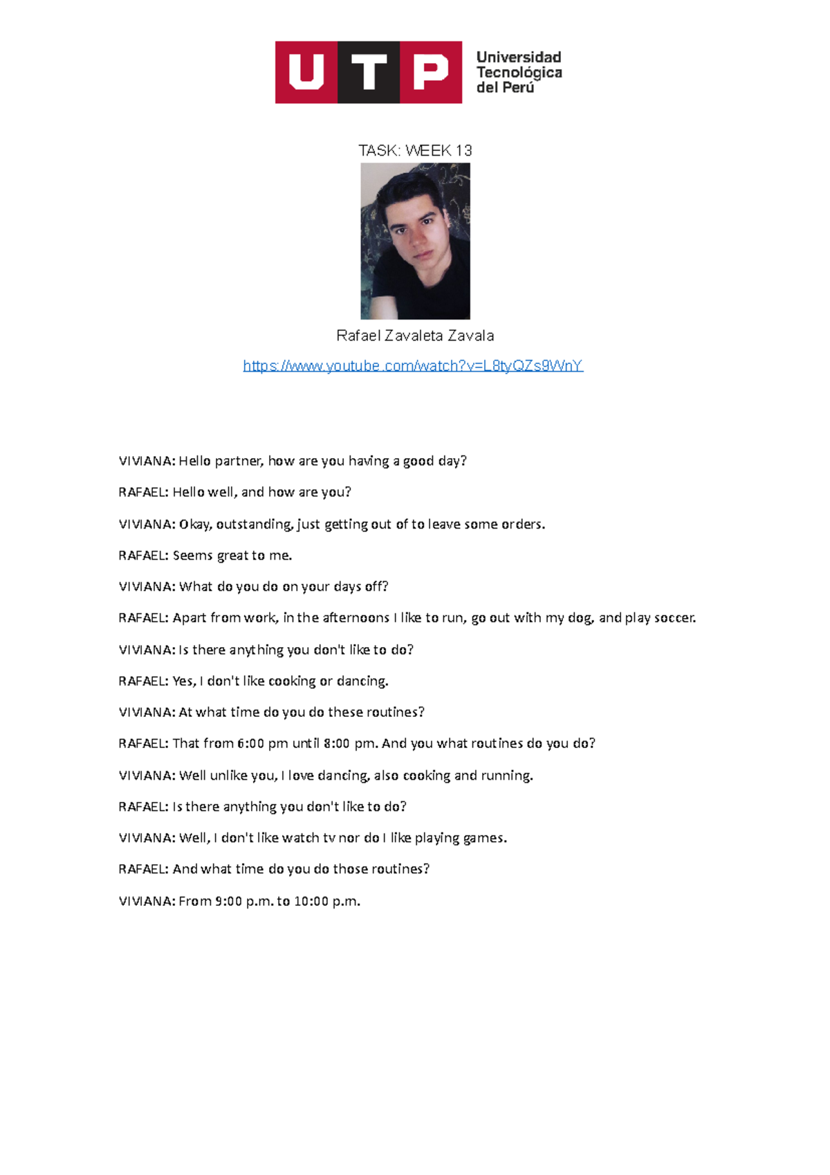 Rafael Zavaleta Zavala Week13 - TASK: WEEK 13 Rafael Zavaleta Zavala ...