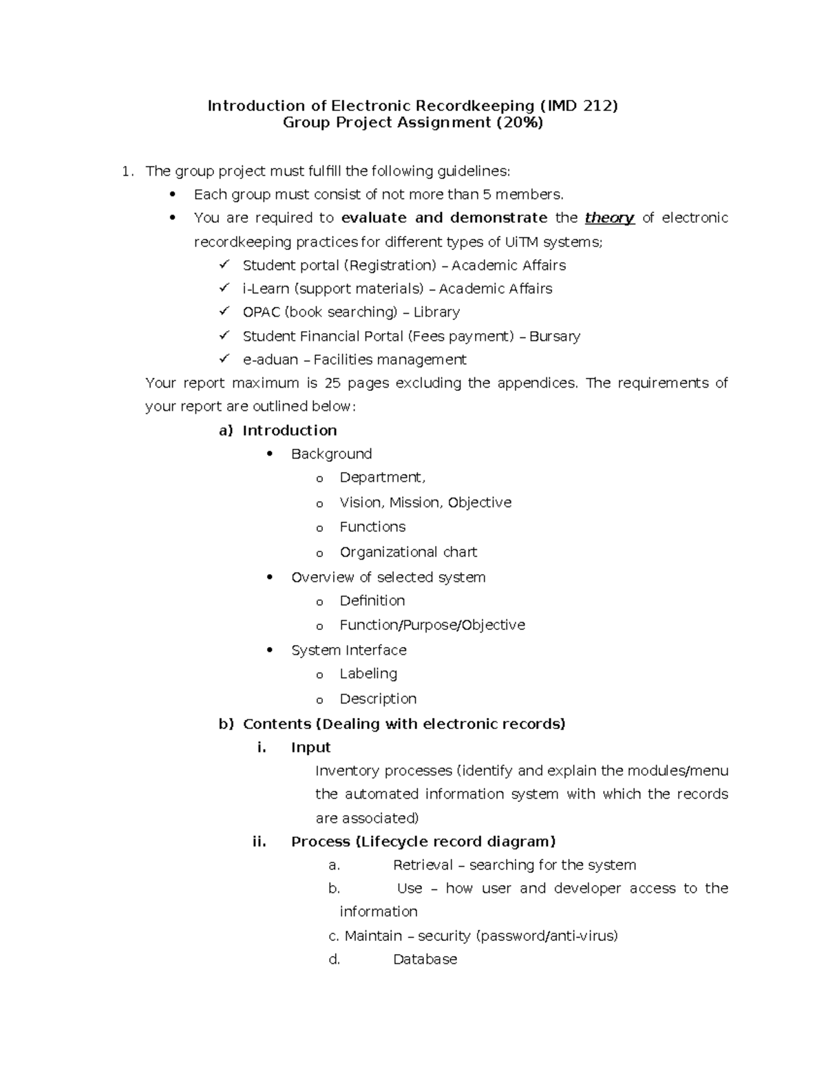 IMD212 Group assignment Sep2017 - Introduction of Electronic ...