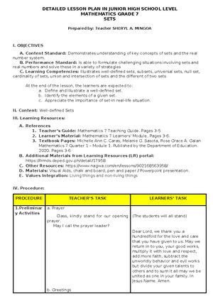 Grade 6 percentage Lesson Plan - DETAILED LESSON PLAN IN ELEMENTARY ...