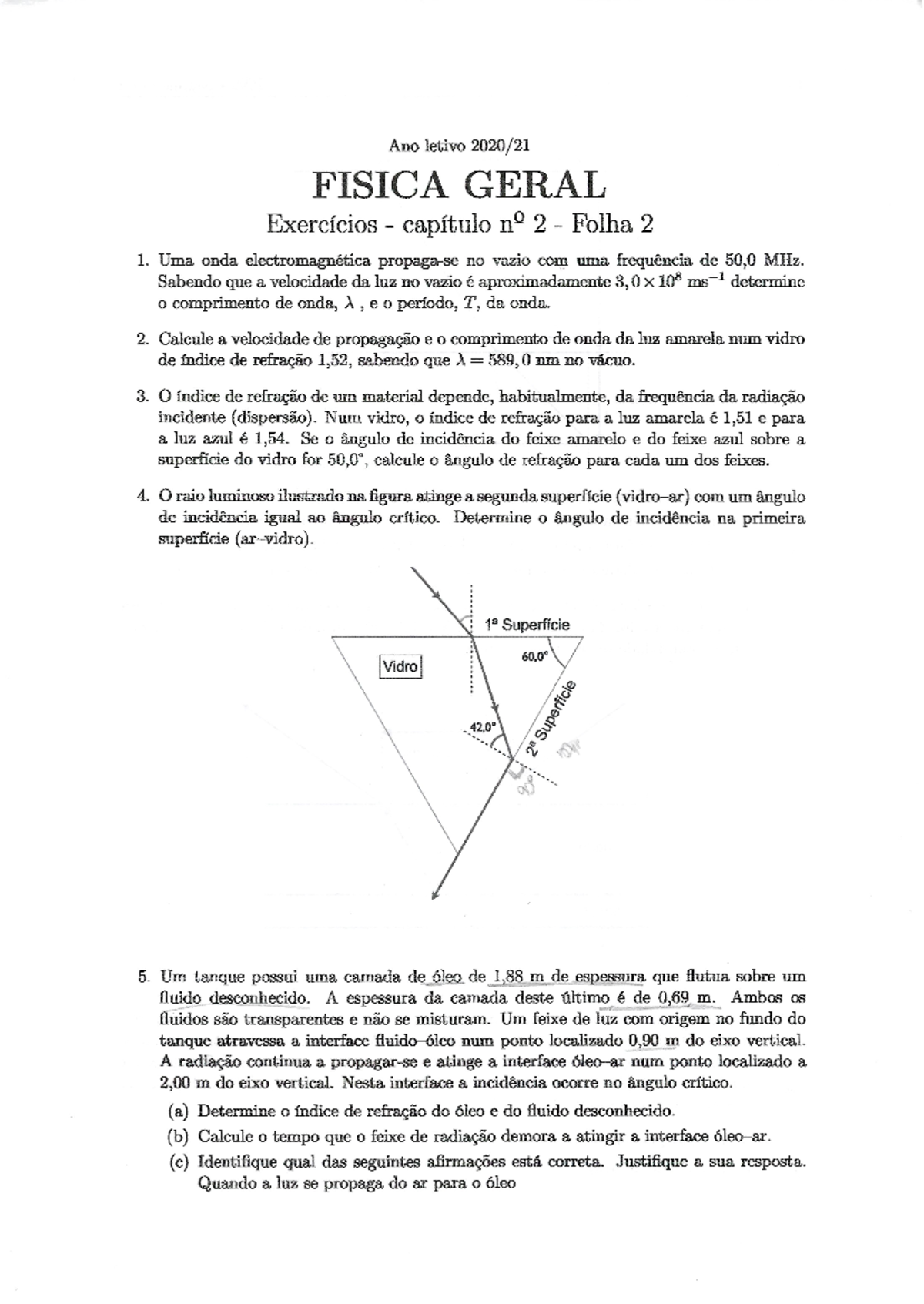 Cap 2-Folha 2 - Resoluçao - Física Geral - Studocu