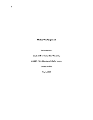 BUS225 Module Four Assignment - Module Four Assignment Steven Petrocci ...