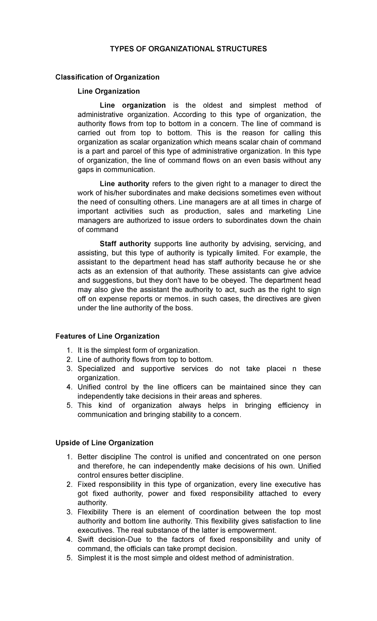 Types OF Organizational Structures - TYPES OF ORGANIZATIONAL STRUCTURES ...