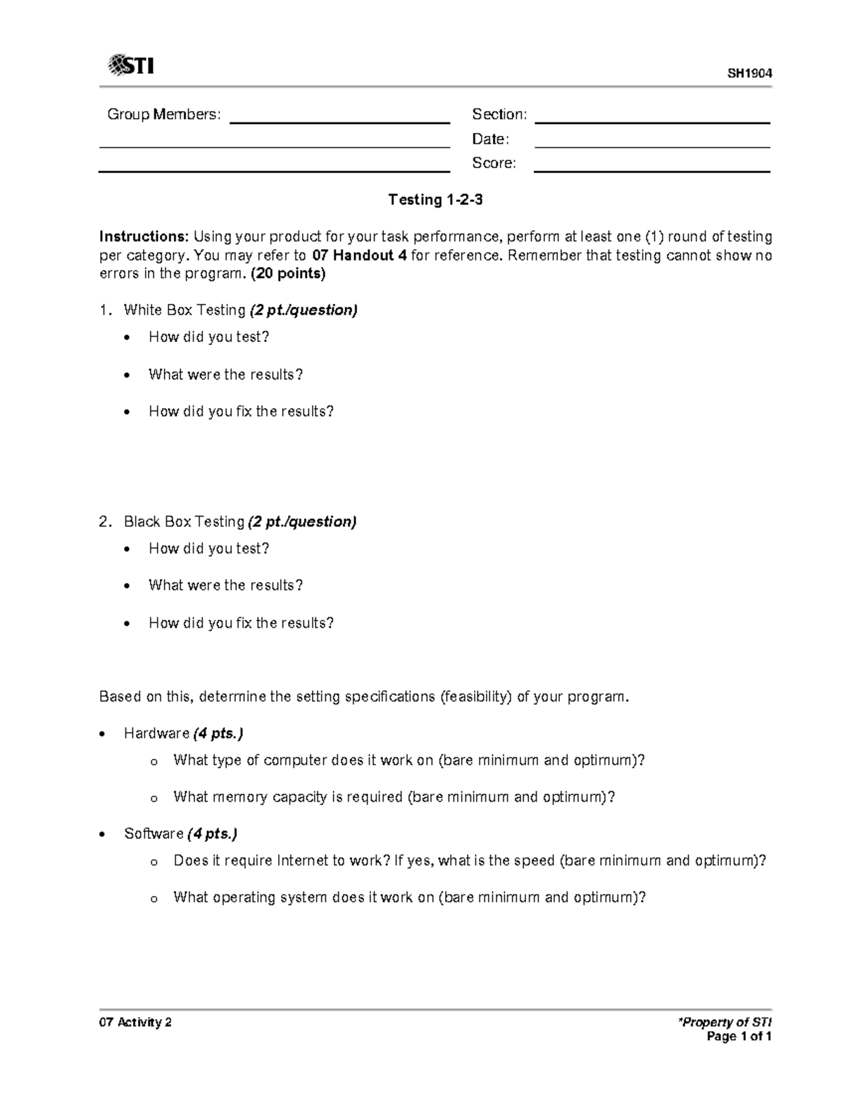 SH1904 - Media and Information Literacy 07 Activity 2 - SH 07 Activity ...
