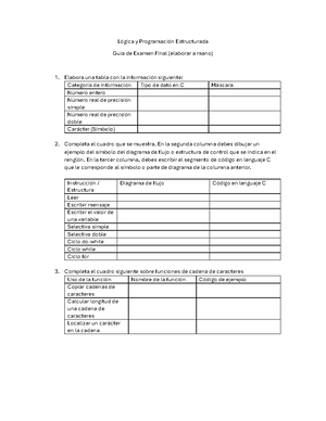 Lógica y programación estructurada - PROG0103 - UVM - Studocu