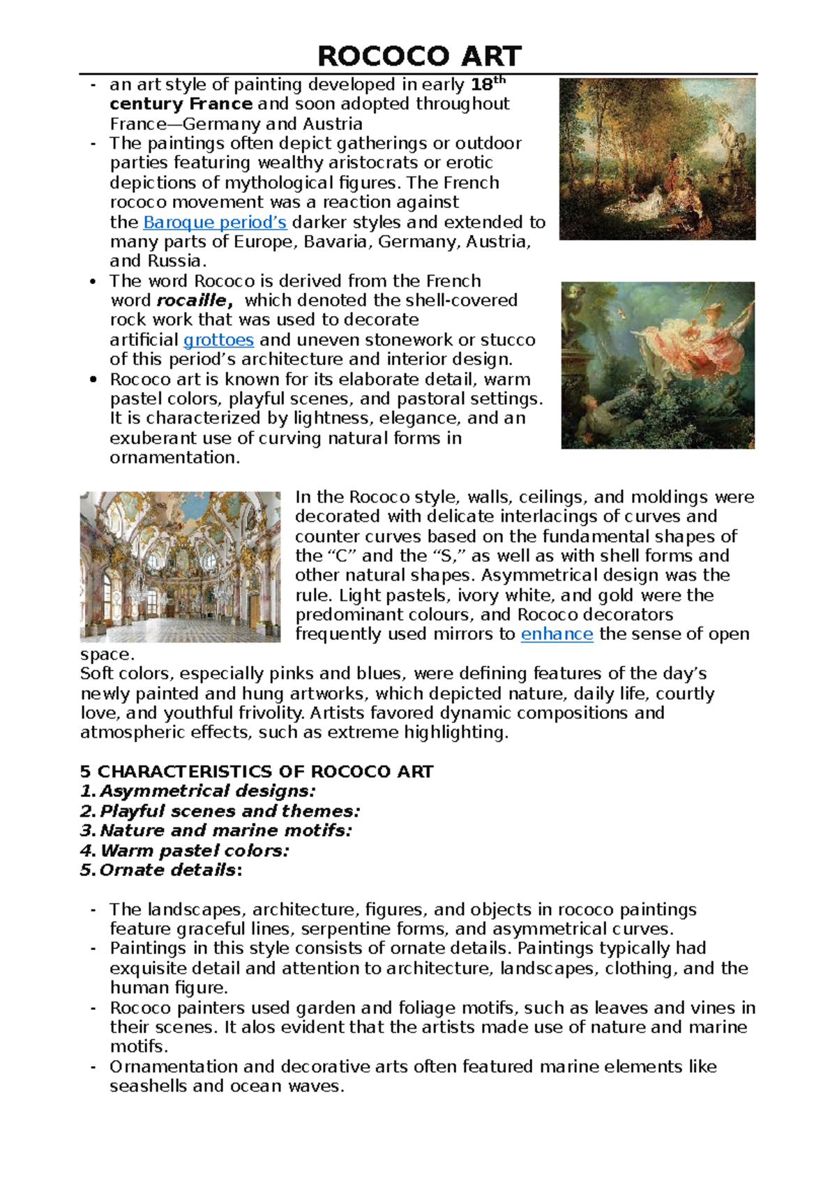 Neoclassicism Art - ROCOCO ART an art style of painting developed in ...