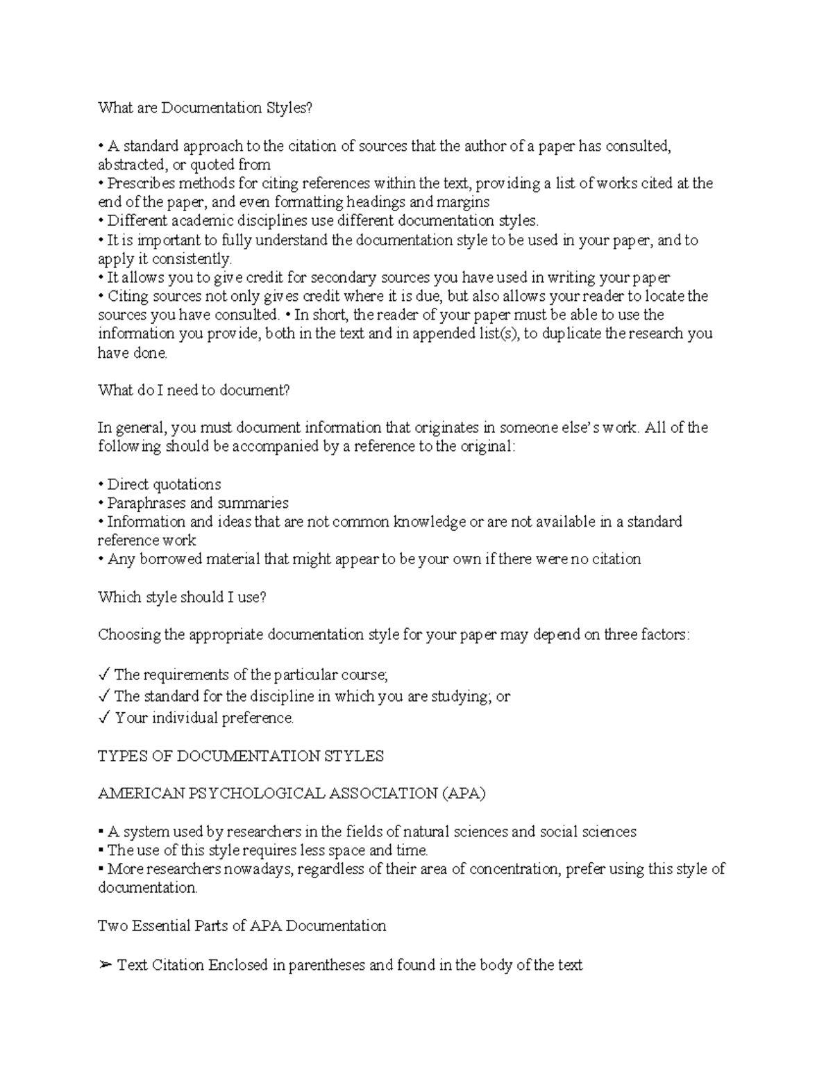 What are Documentation Styles - What are Documentation Styles? " A ...