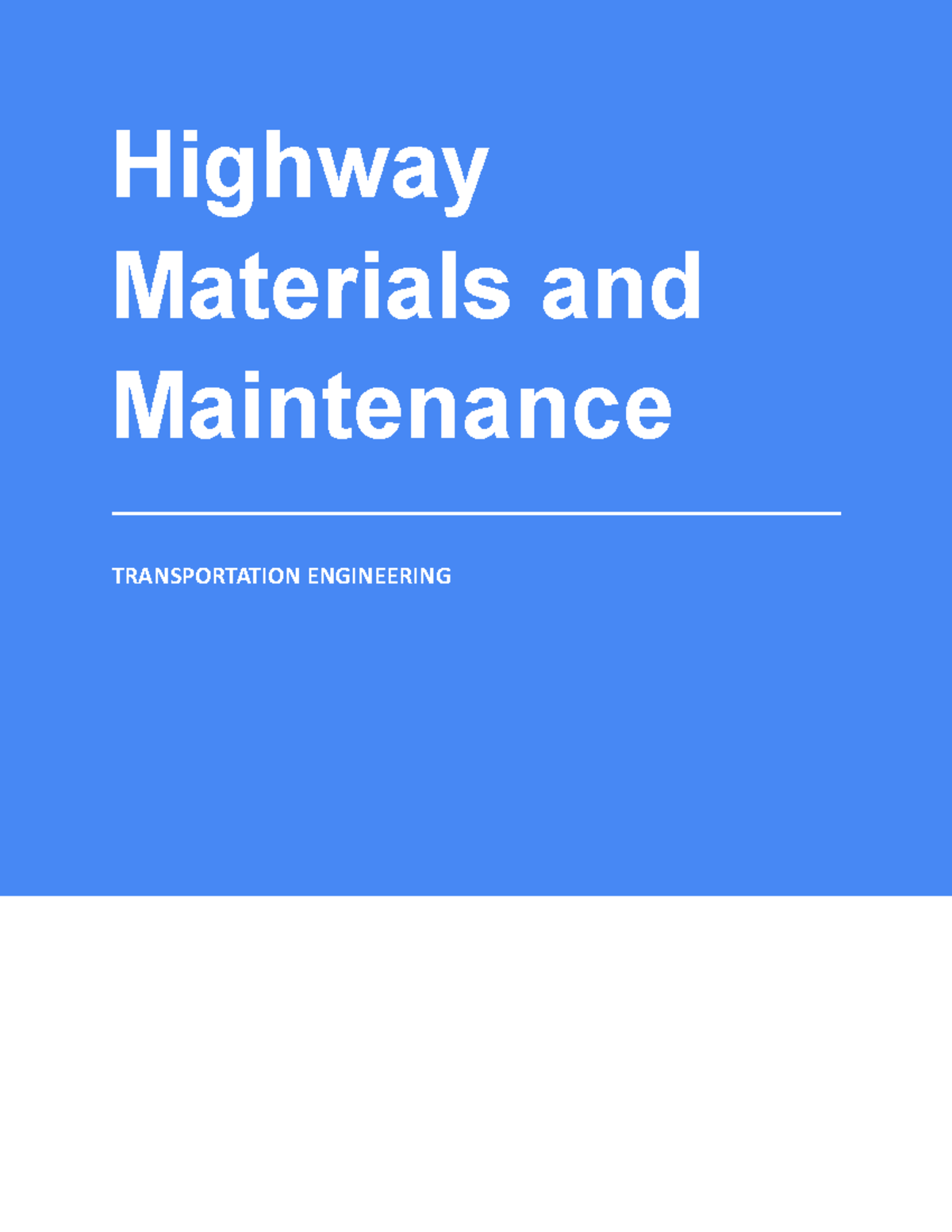 Highway Materials and Maintenance - Copyright © 2014-2020 TestBook Edu ...