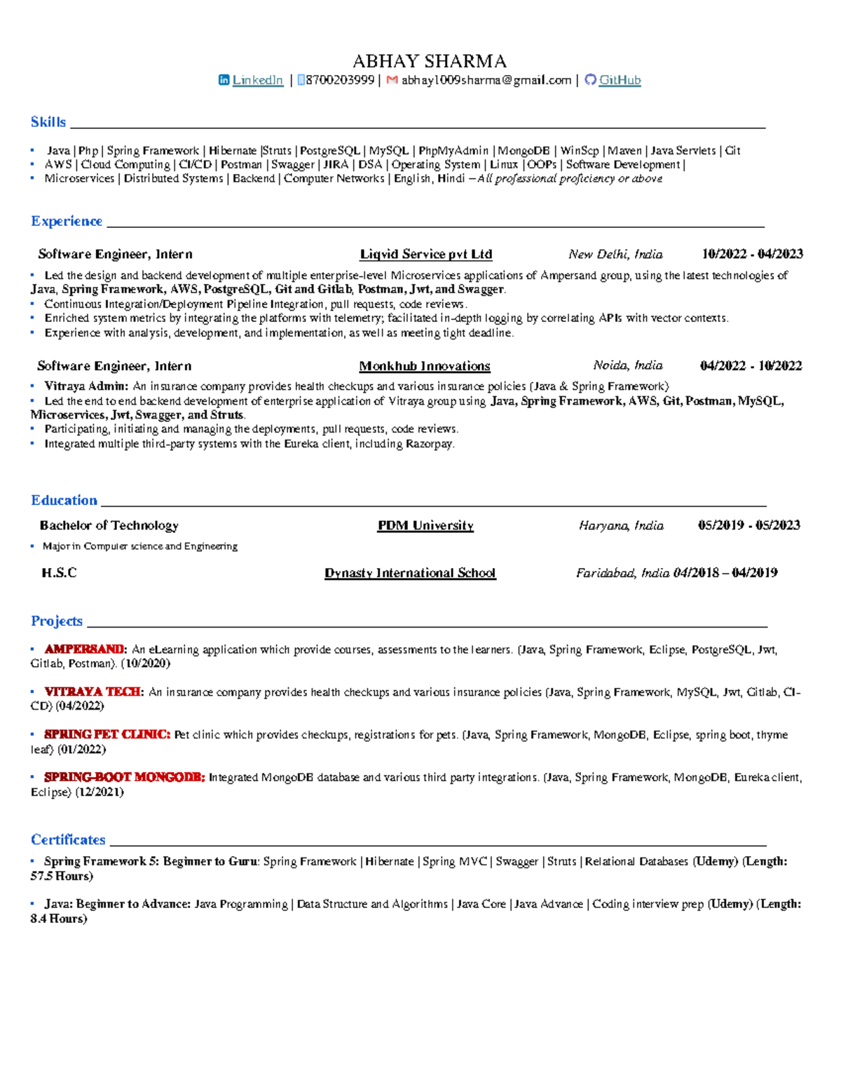 Abhay Java SE - sdfs - ABHAY SHARMA LinkedIn | 8700203999 ... Abhay Java SE - sdfs - ABHAY SHARMA LinkedIn | 8700203999 ...