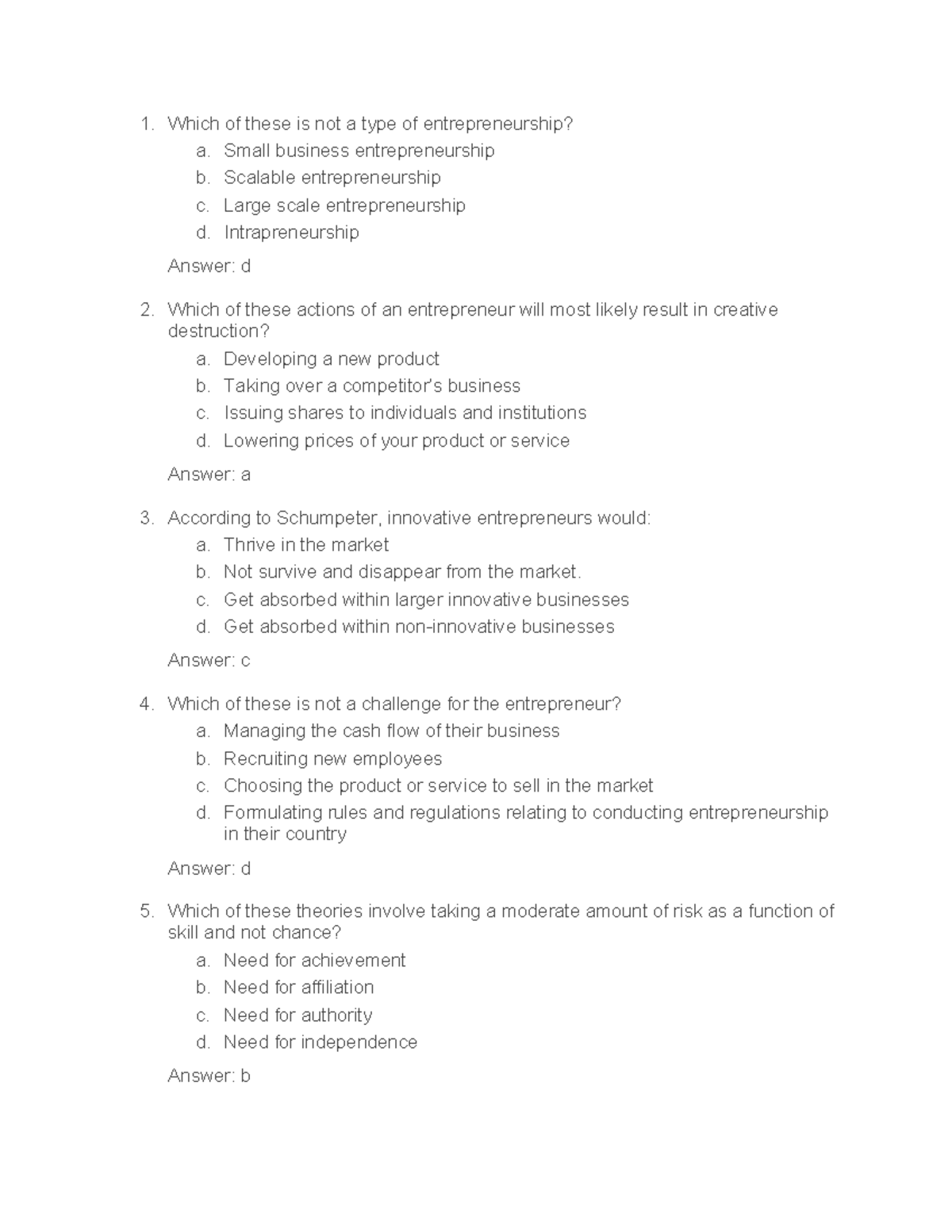 Which of these is not a type of entrepreneurship - Small business ...
