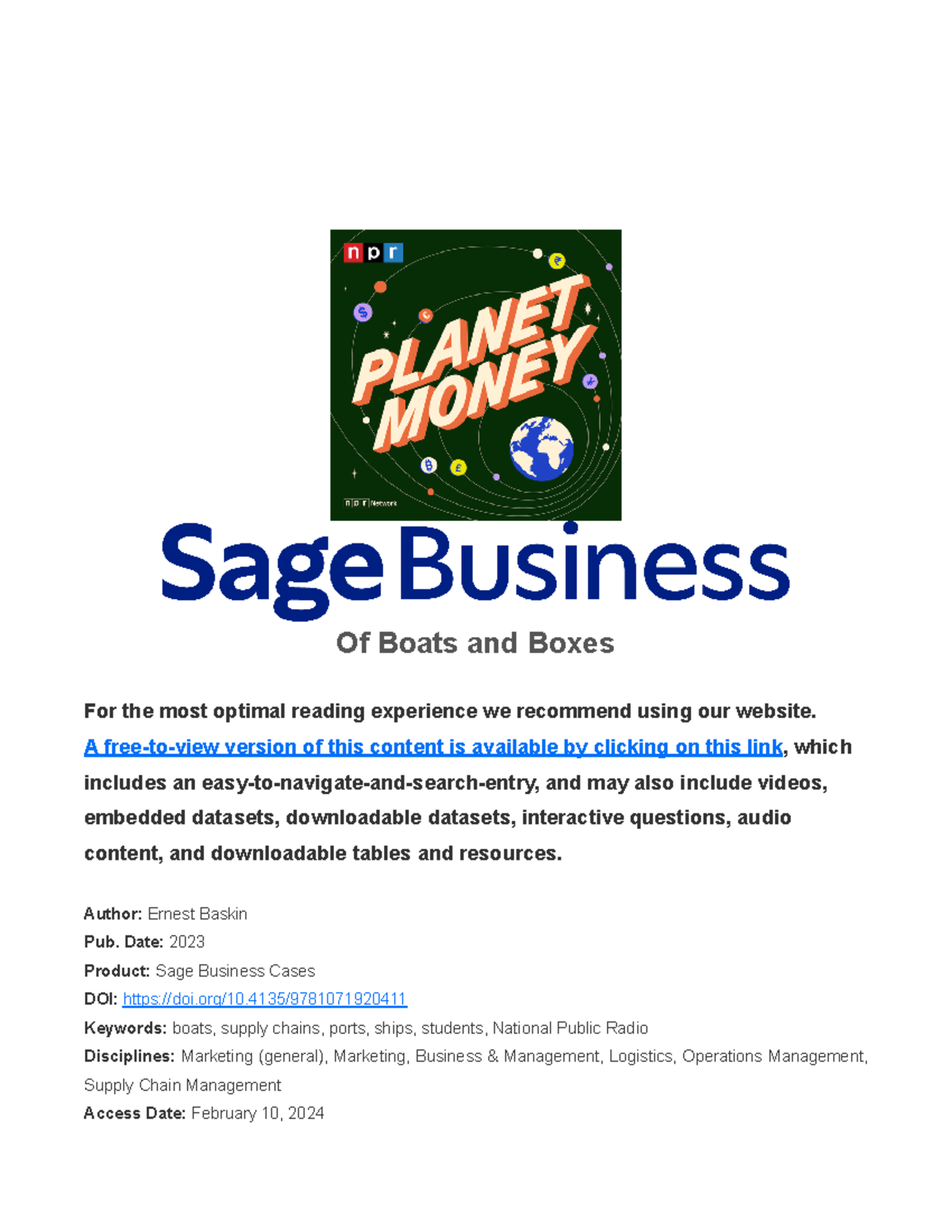 Of boats and boxes - Of Boats and Boxes For the most optimal reading ...