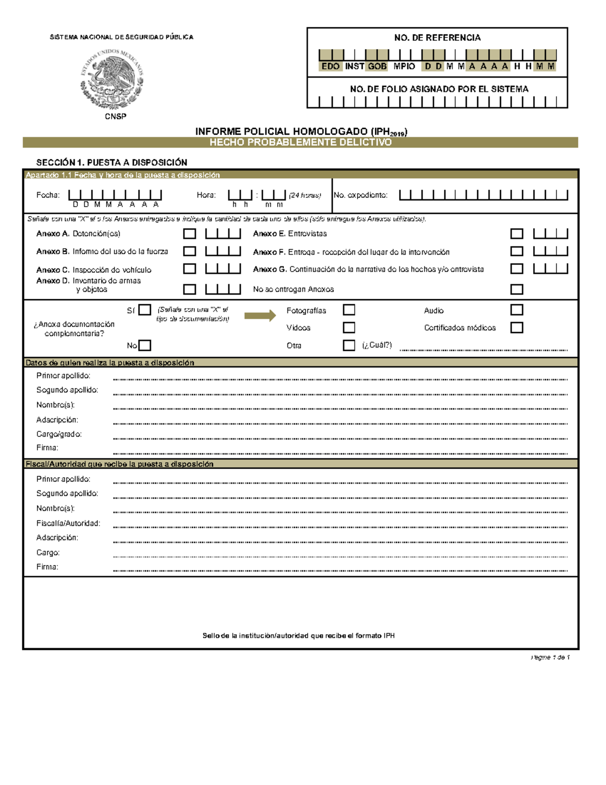 IPH- Delitos - IPH rellenado del documento para mas conocimiento con detallada y exhaustiva ...