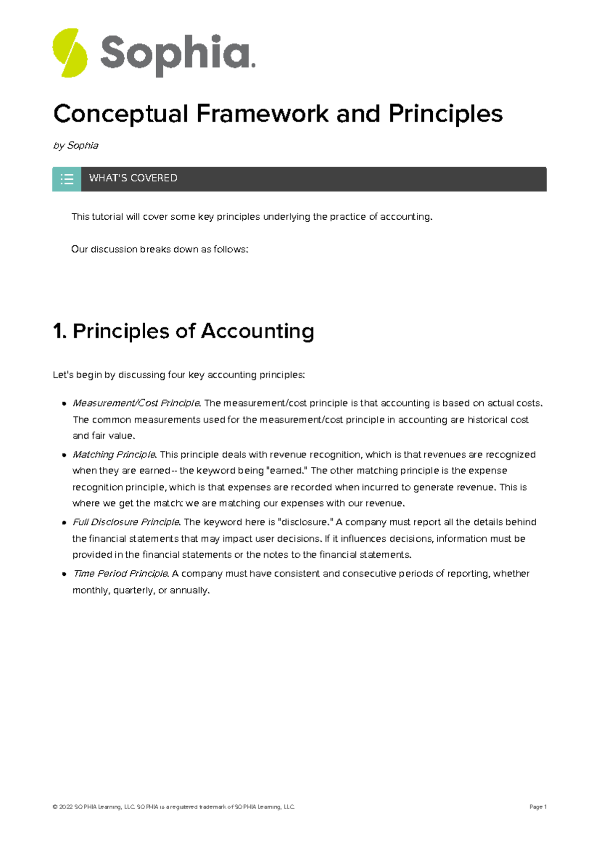 Conceptual framework and principles 2 - Conceptual Framework and ...
