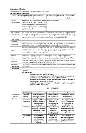 DLP Soft Copy - Lesson Plan - DETAILED LESSON PLAN (DLP) DLP Blg.: 1 ...