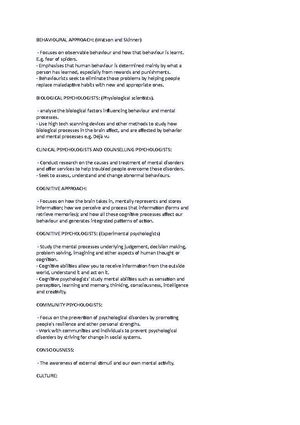 Assignment 2 Reflective Assignment - PSY10007 – Brain and behaviour. ASSIGNMENT 2: Reflective ...