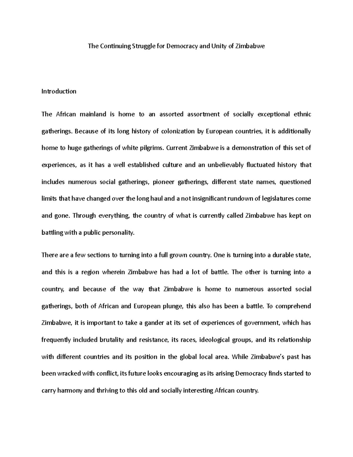 The Continuing - Because of its long history of colonization by ...