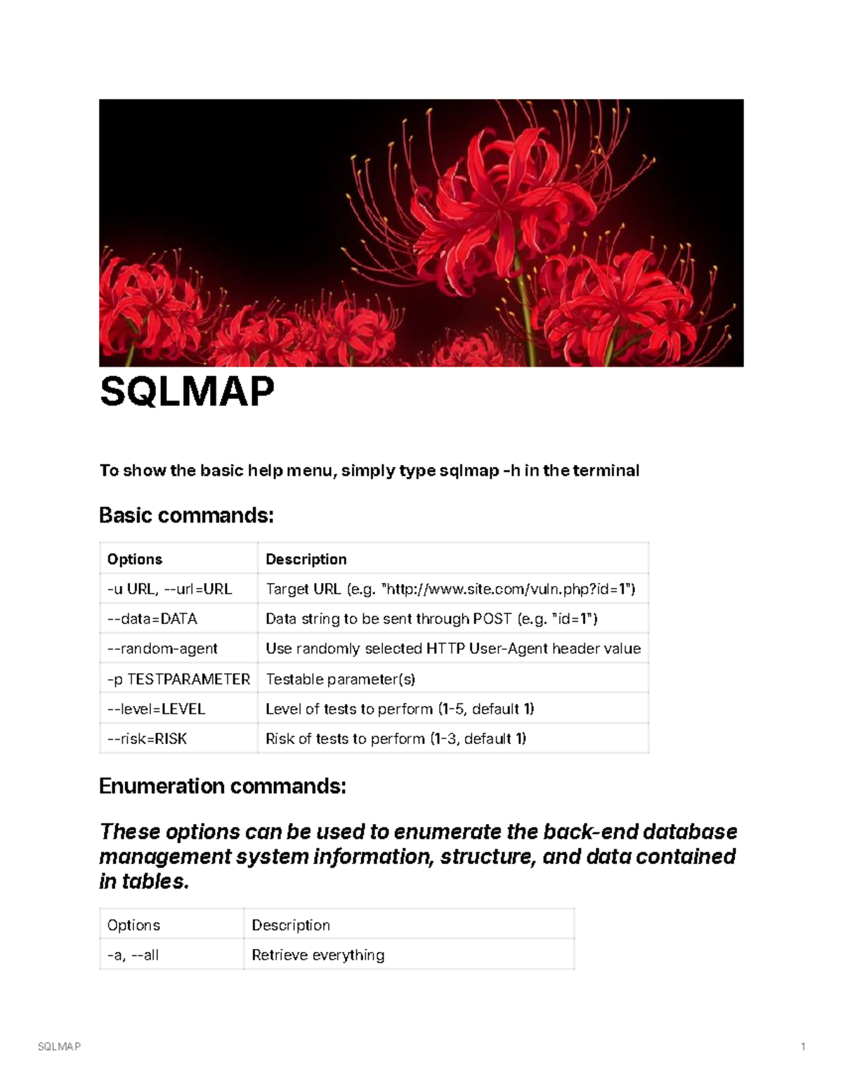 Sqlmap b667b21753 ed41dea6d7d65aa8f28b53 - SQLMAP 1 SQLMAP To show the ...