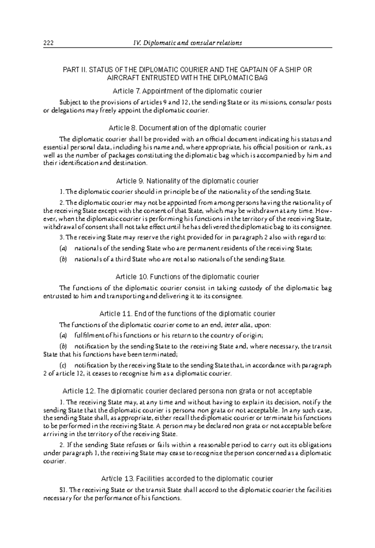 Book 1-80 - n/a - 222 IV. Diplomatic and consular relations part II ...
