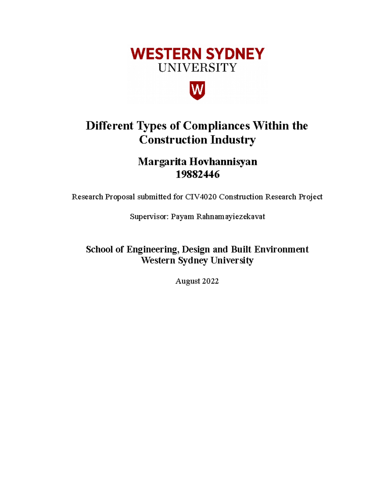 Construction Research Project - Research Proposal - Different Types of ...