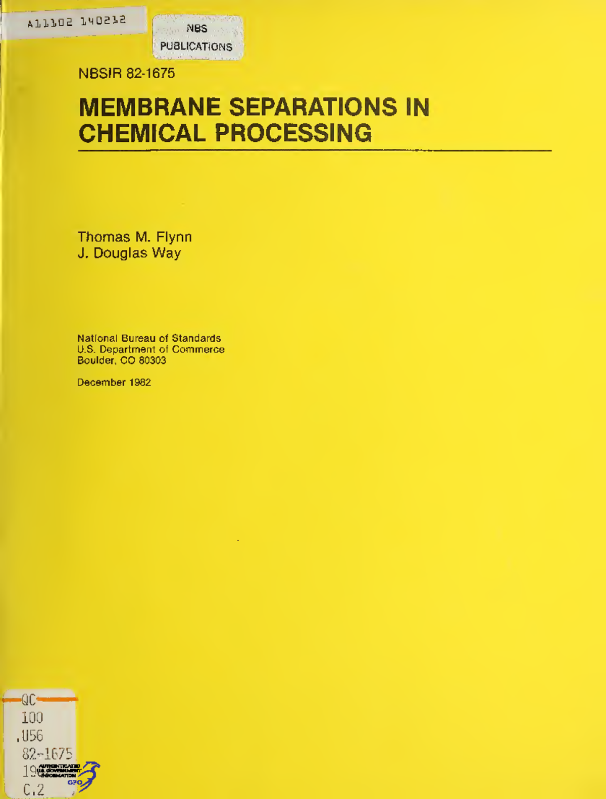 Membrane Separation in Chemical Processing - MEMBRANE SEPARATIONS IN ...