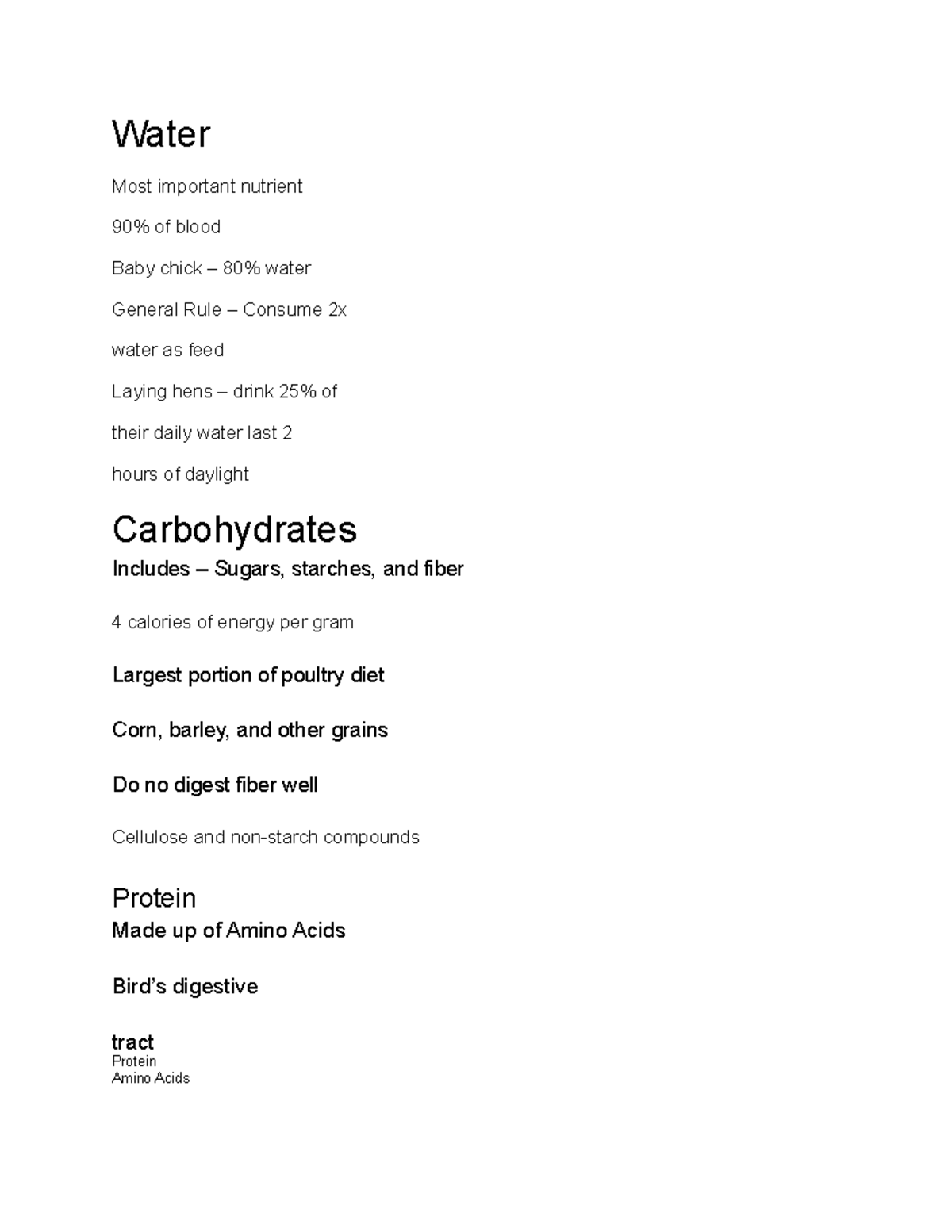 AVS 145 poultry - AVS 145 notes and class worksheet - Water Most ...