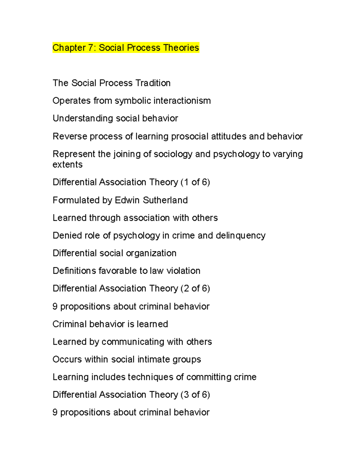 Chapter 7 - Operates from symbolic interactionism Understanding social ...