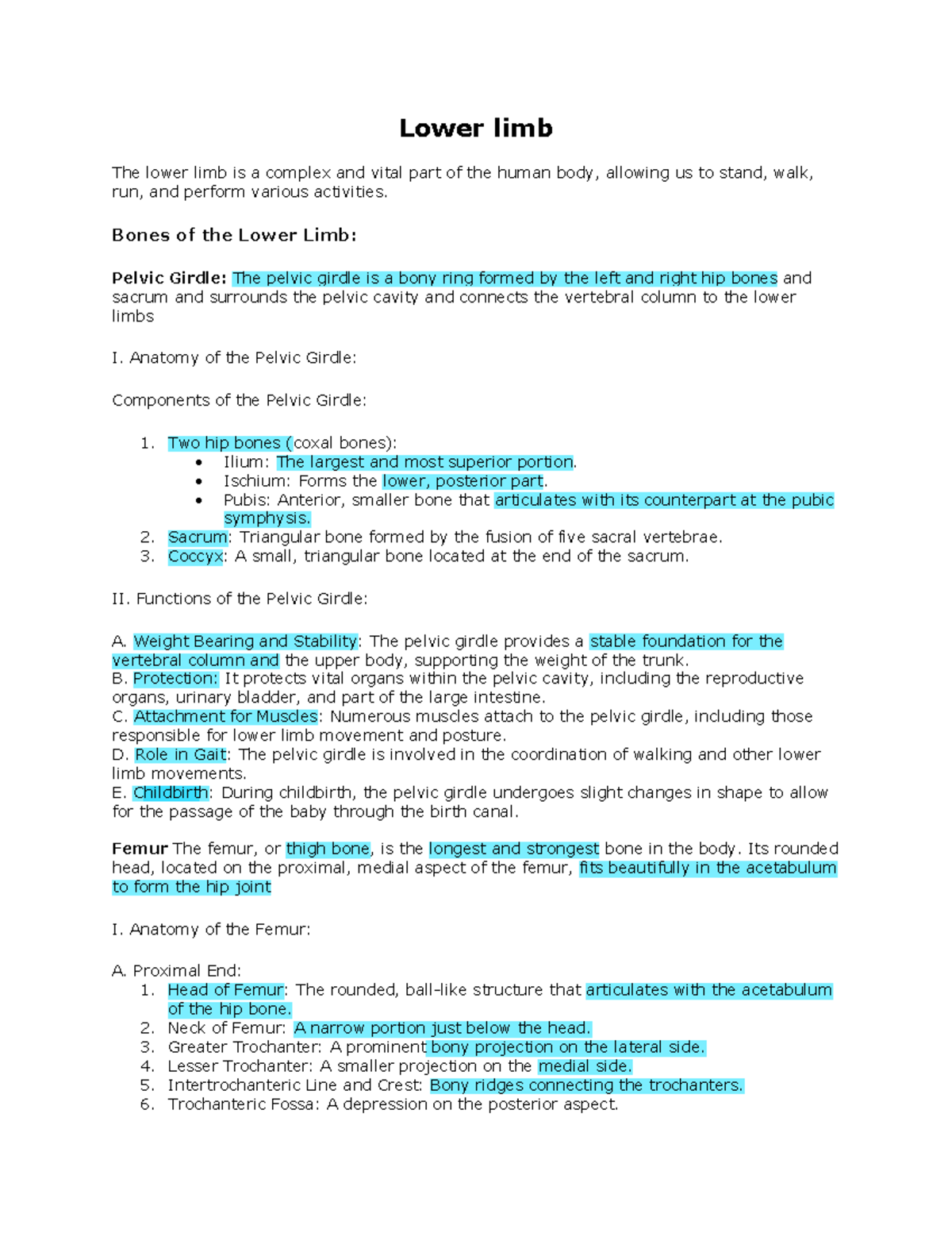 Lower limb - Lower limb The lower limb is a complex and vital part of ...