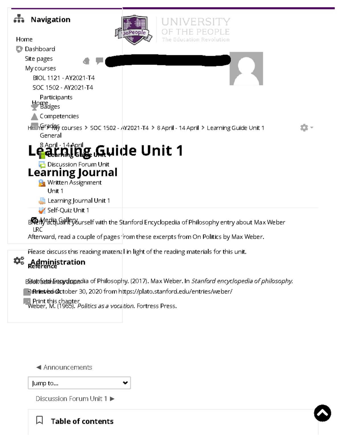 Learning Guide Unit 1 Learning Journal - Home Learning Guide Unit 1 ...
