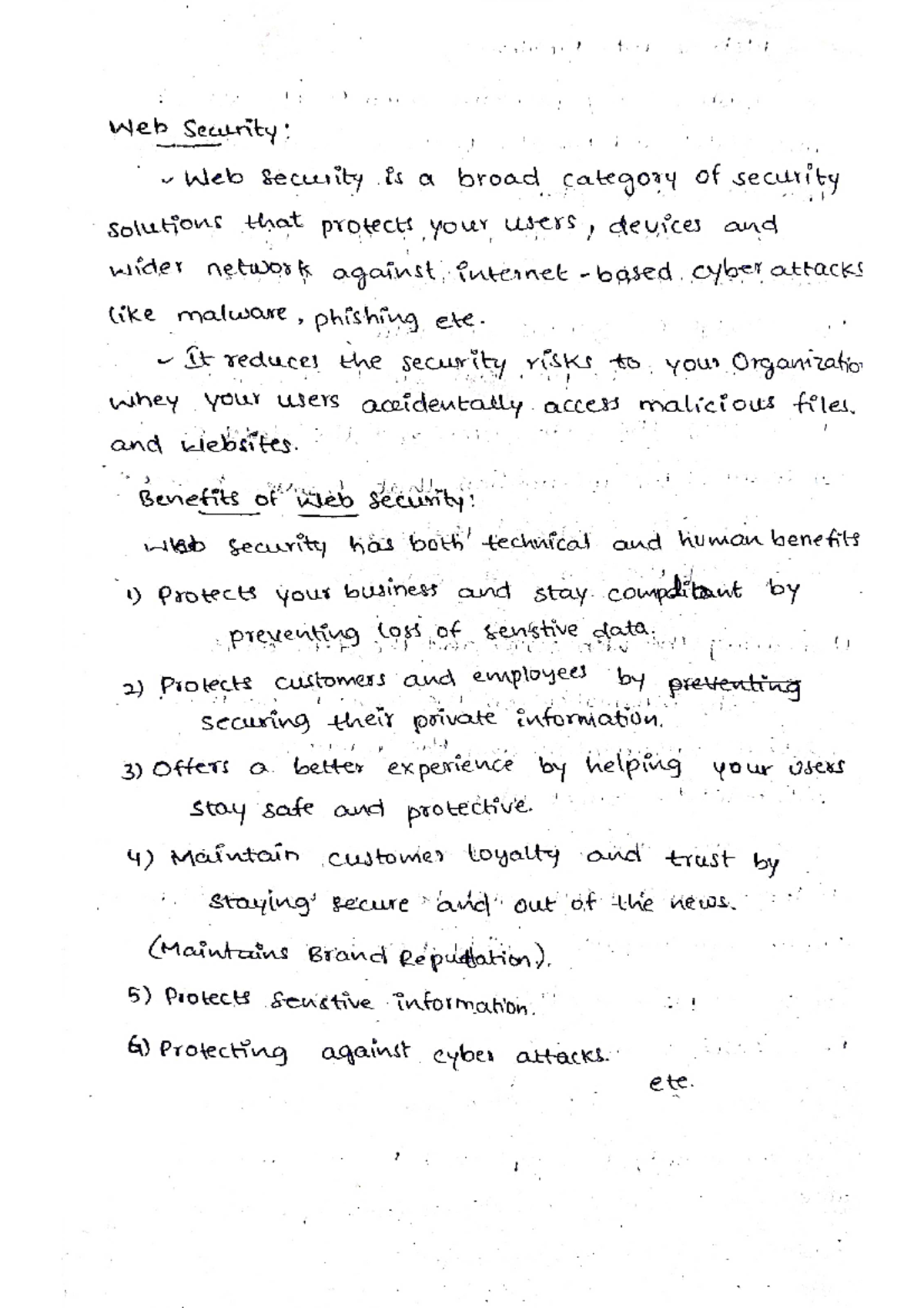 Ws unit 01 - Summary Web security - web Security: Web security is a broad category of security ...