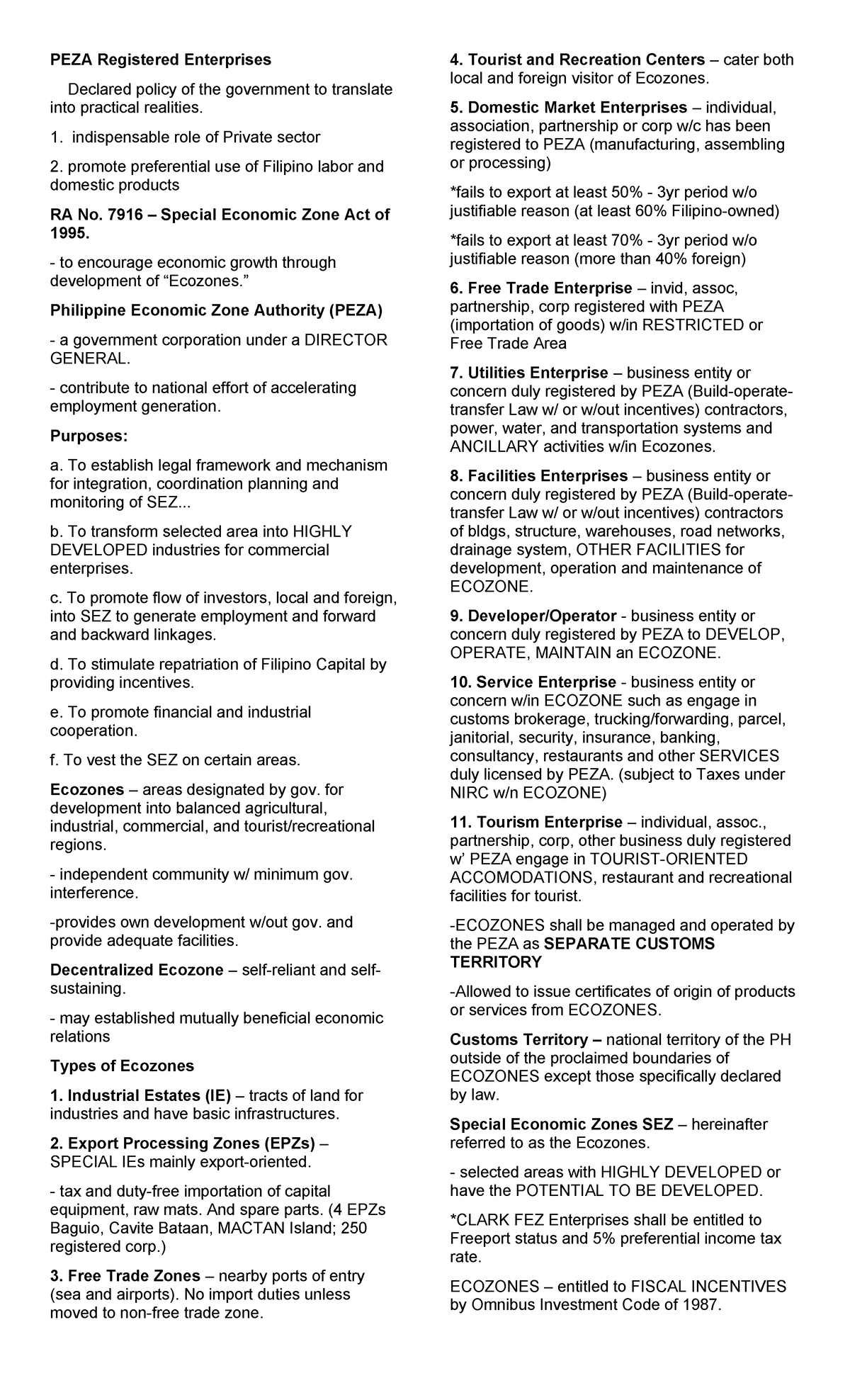 PEZA Registered Enterprises - PEZA Registered Enterprises Declared ...
