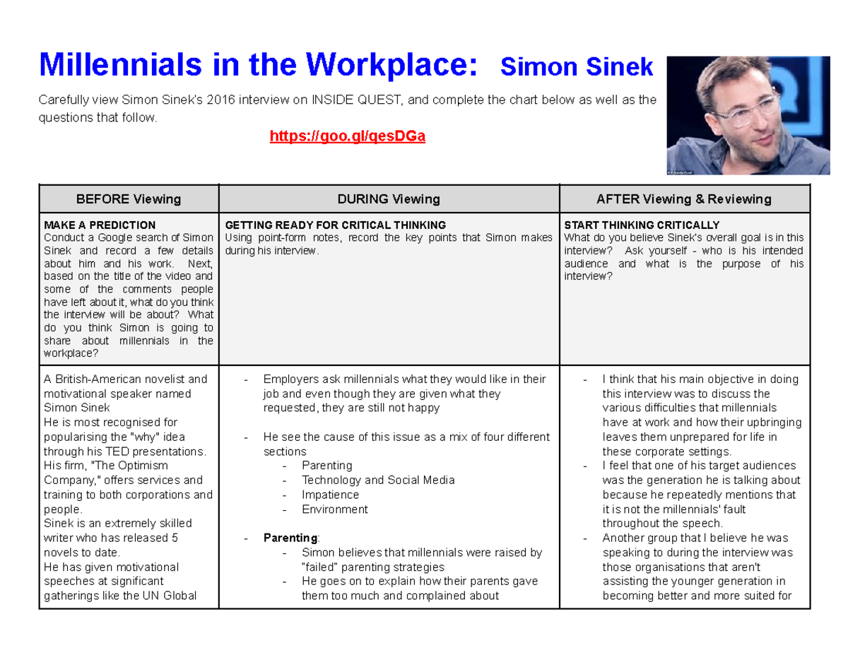 Kajepan Nanthakumar - Simon Sinek Millennials in the Workplace - Millennials in the Workplace ...