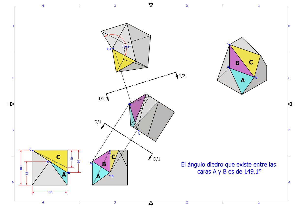 Plano Ángulo Diedro A -B - Electrónica Industrial - D/1 1/2 D/1 1/ 1 1 ...