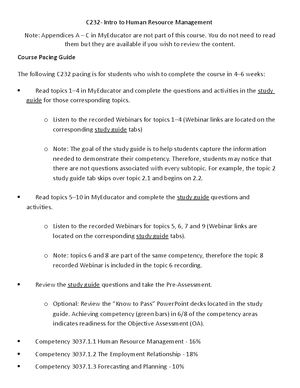 C232 Studyguide Spreadsheet IN PDF FORM - 1 Introduction to the Dynamic ...