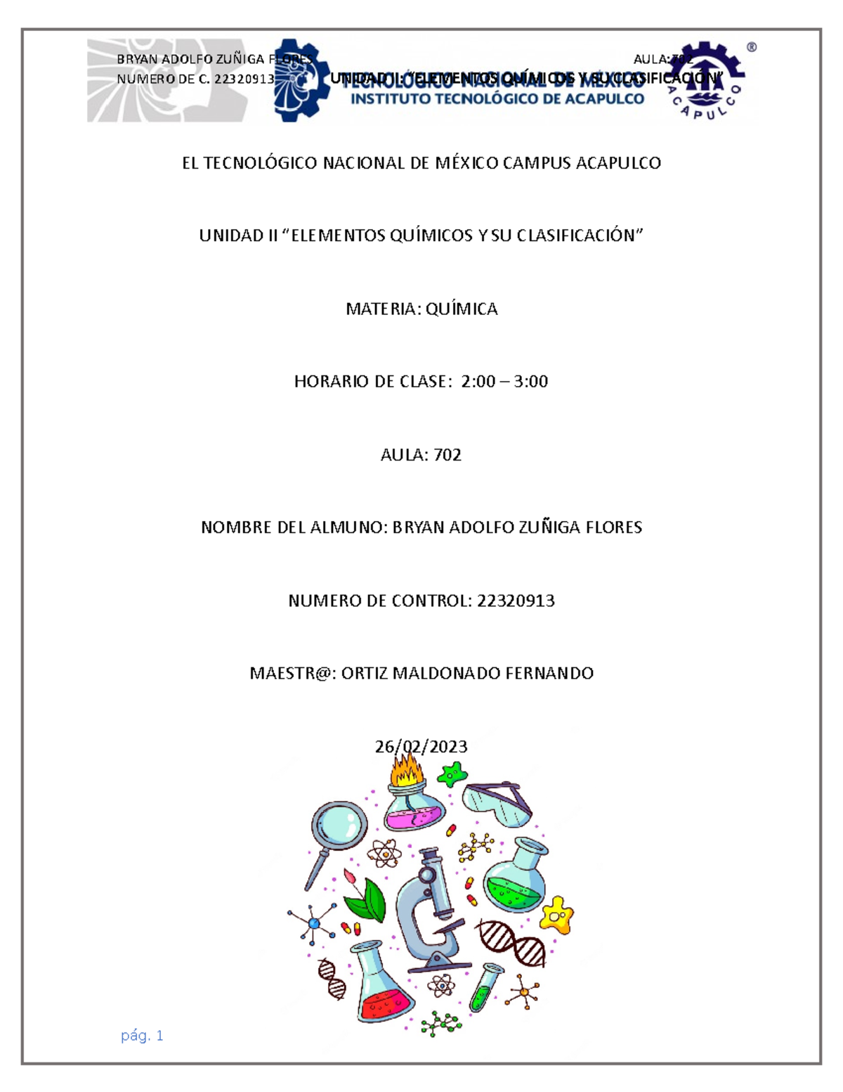 Practica 4 - qwrr - NUMERO DE C. 22320913 UNIDAD II: “ELEMENTOS ...