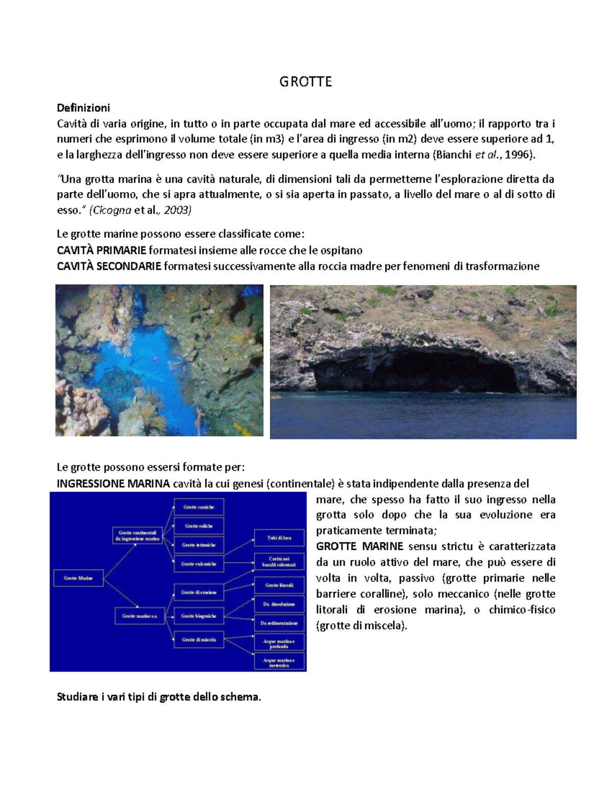 Lezione Grotte Marine - Warning: TT: undefined function: 32 Warning: TT: undefined function: 32 ...