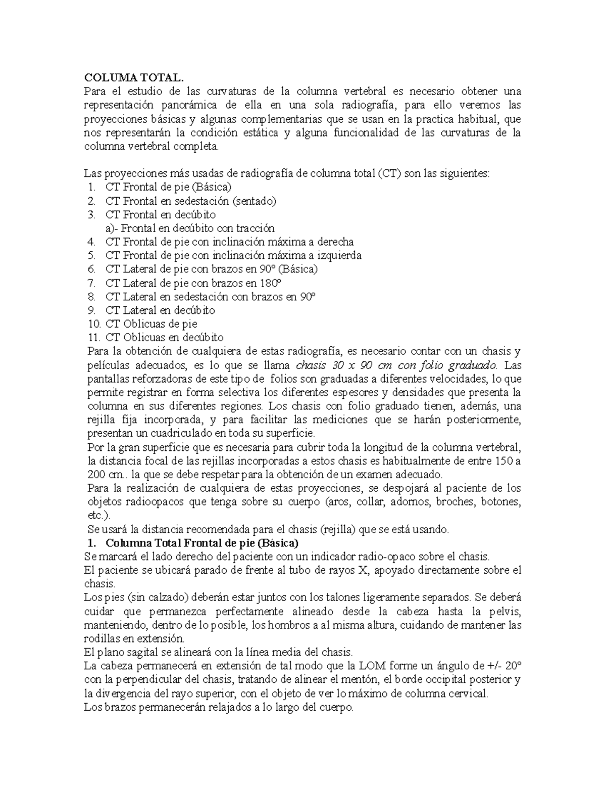 Columa Total IDI 2 - COLUMA TOTAL. Para el estudio de las curvaturas de ...