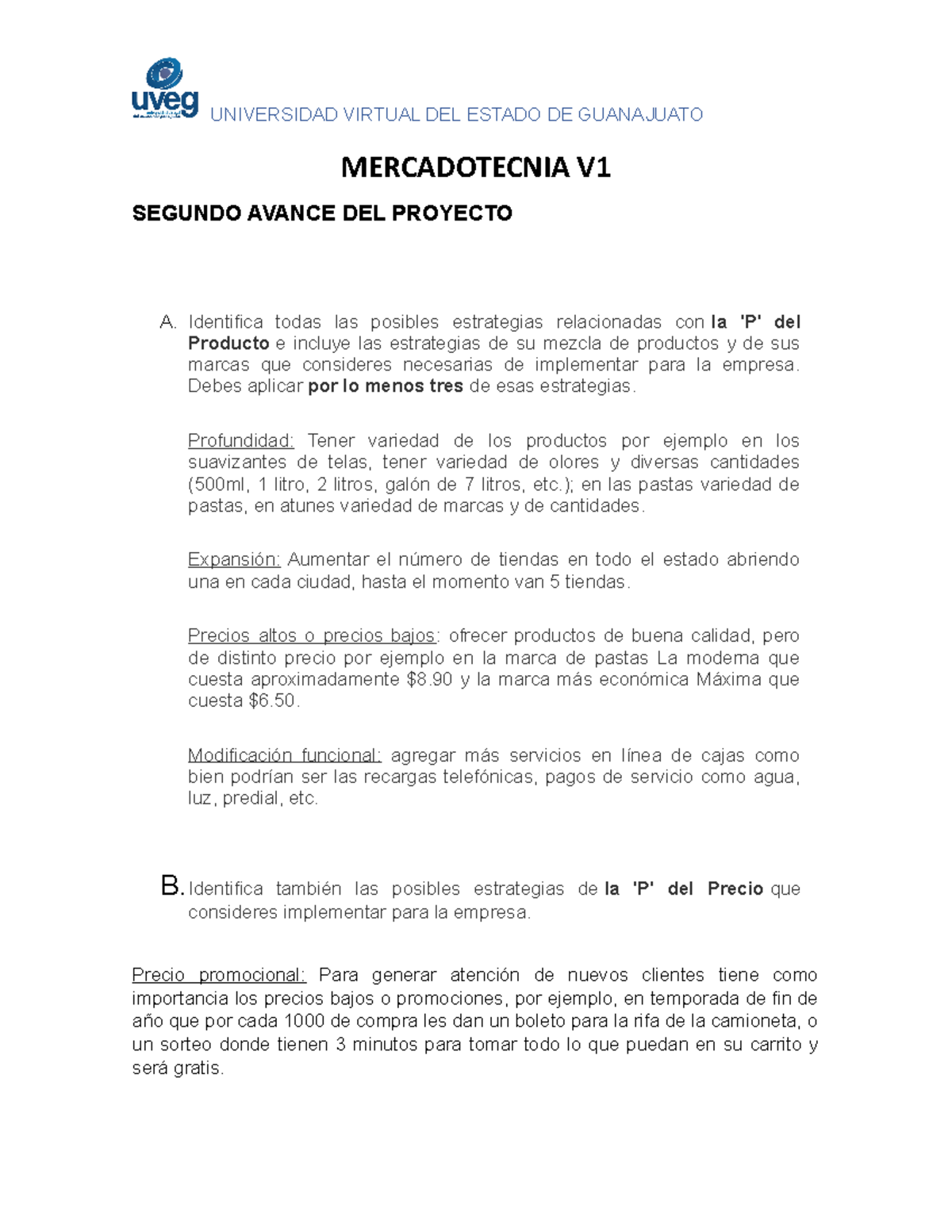 Segundo Avance - UNIVERSIDAD VIRTUAL DEL ESTADO DE GUANAJUATO ...