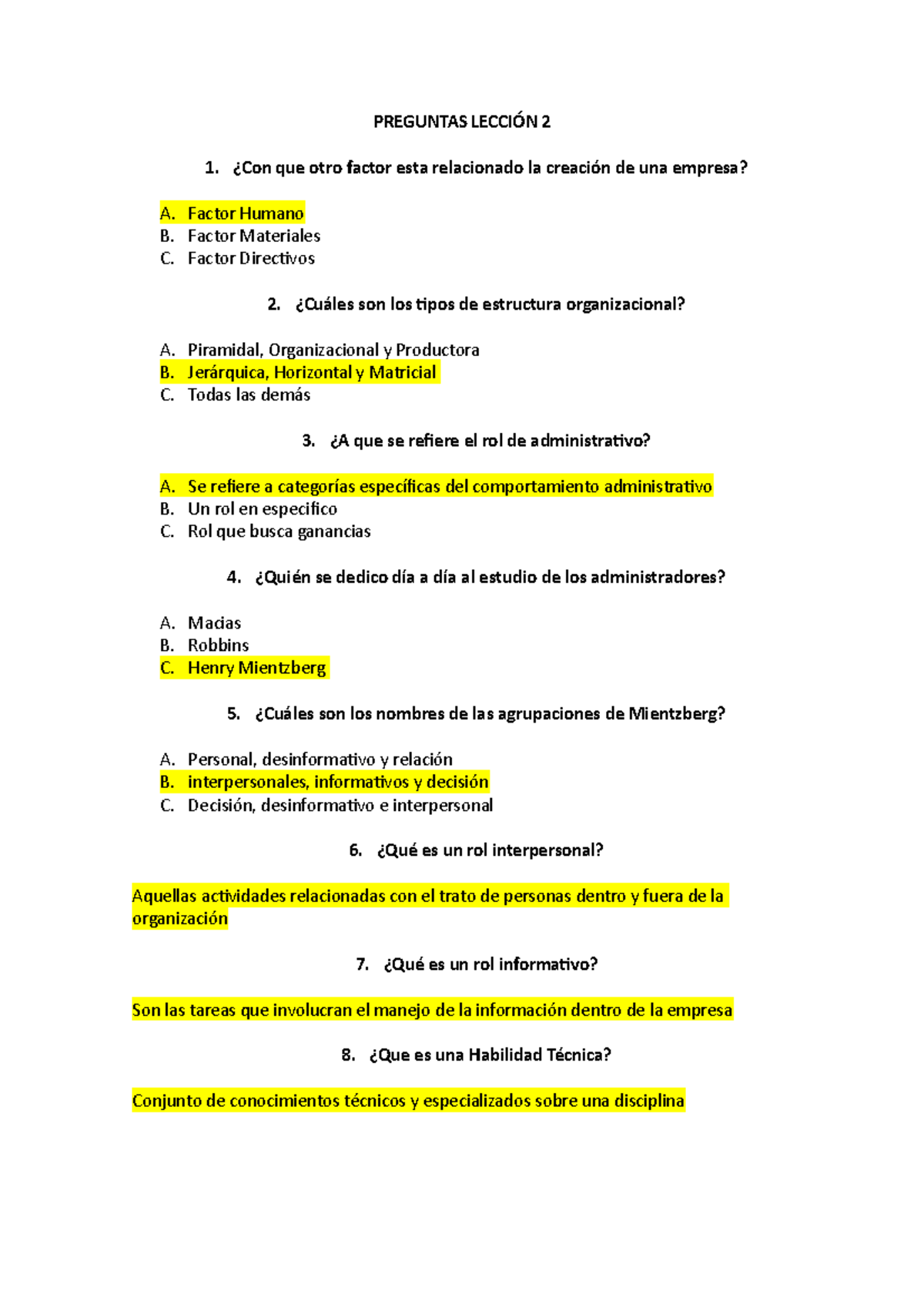 Preguntas LeccióN 2 - jknjklbjbjh - PREGUNTAS LECCIÓN 2 ¿Con que otro ...