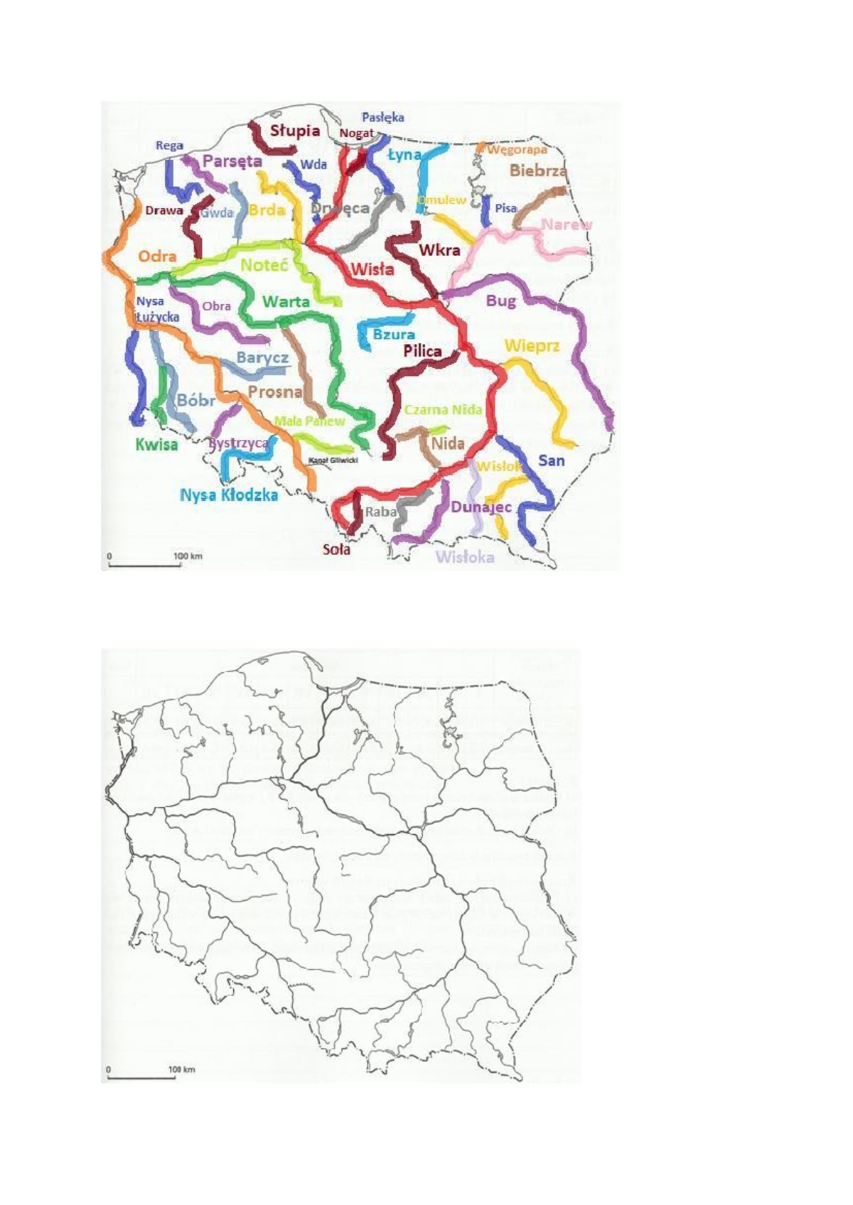 Rzeki Polski - Doskonalenie - Geografia - Studocu